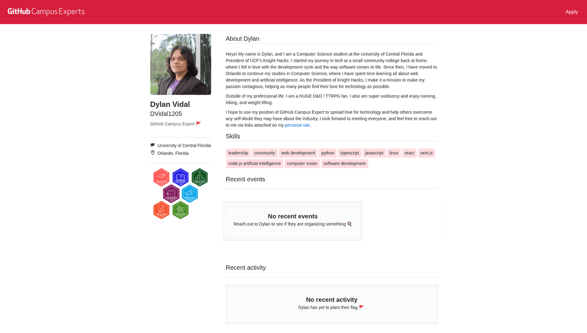 Experience | Dylan Vidal